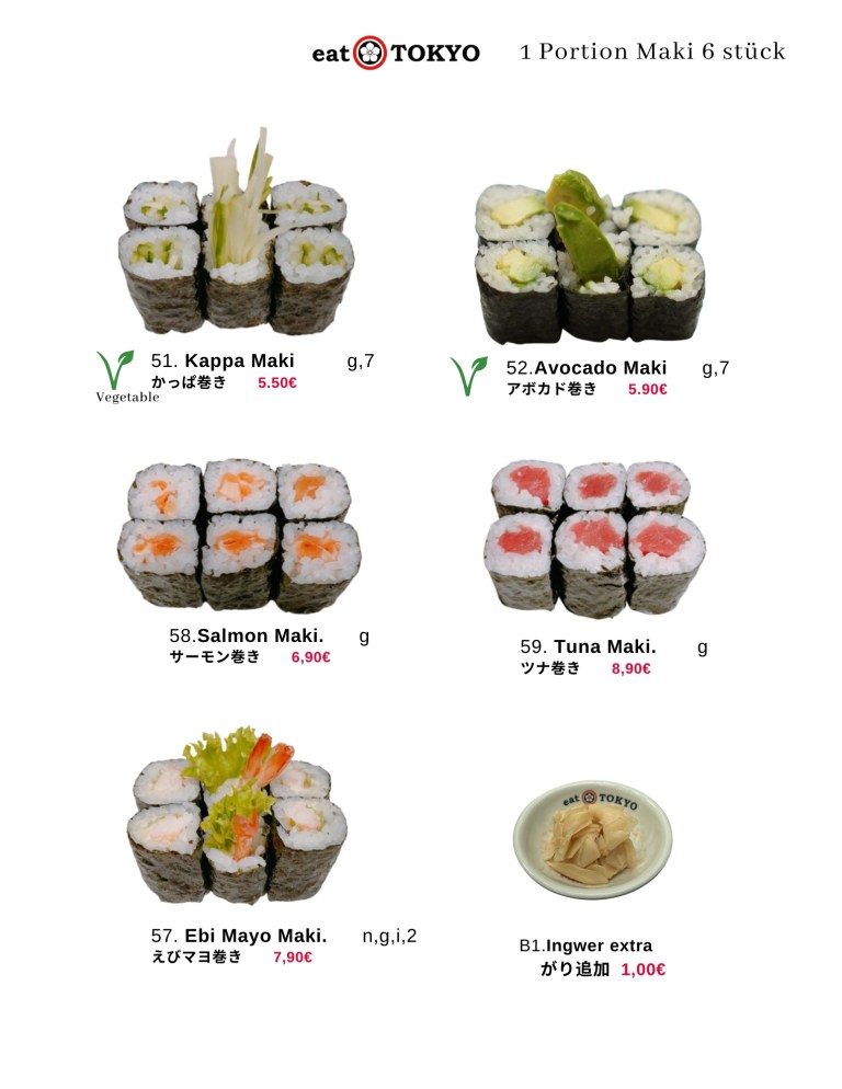Menu Restaurant – eatTOKYO